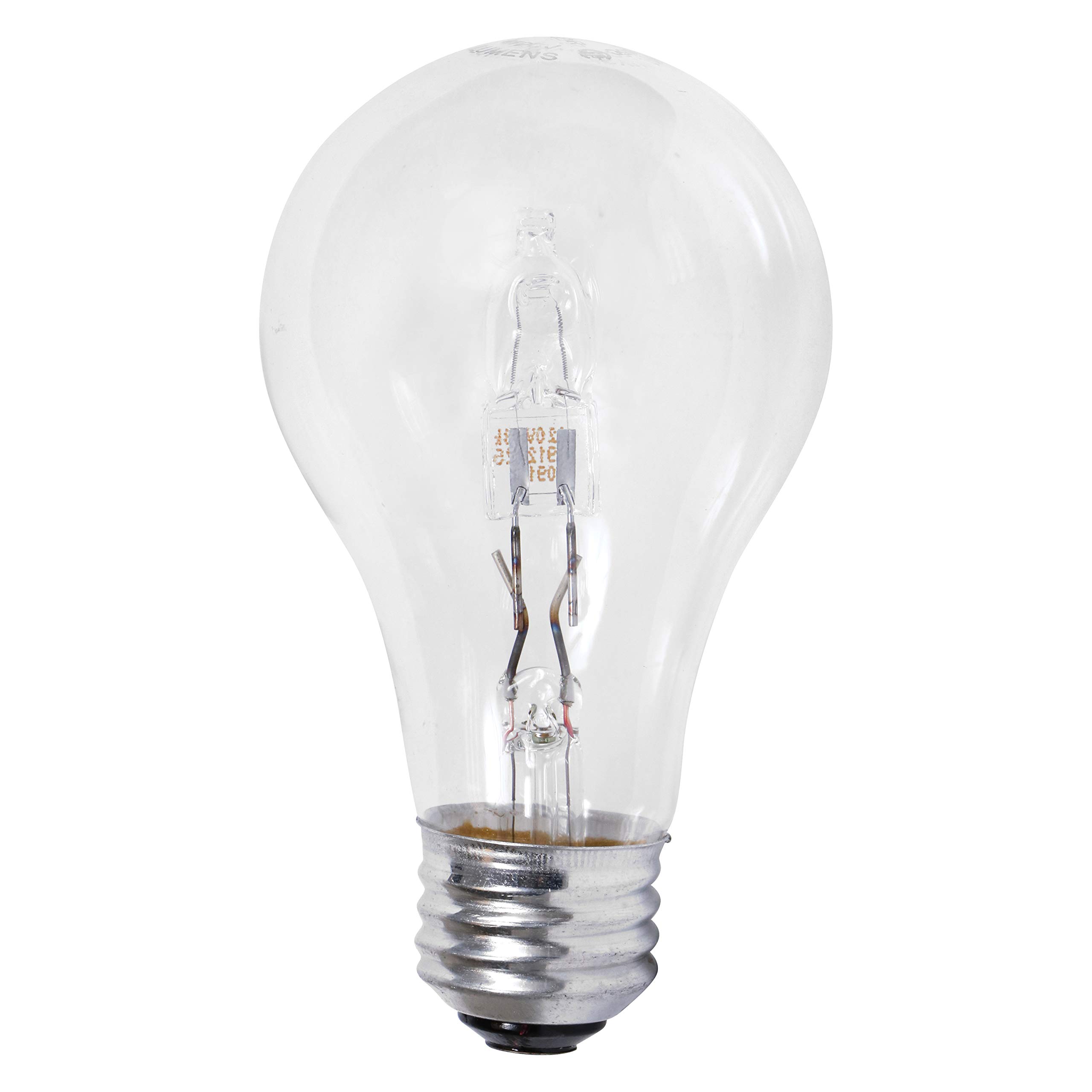 SYLVANIA Halogen A19 75W Replacement Light Bulb, E26 Medium Base, 1050 Lumens, 2950K Natural White, 100 CRI, Clear Finish - 2 Pack (52555)