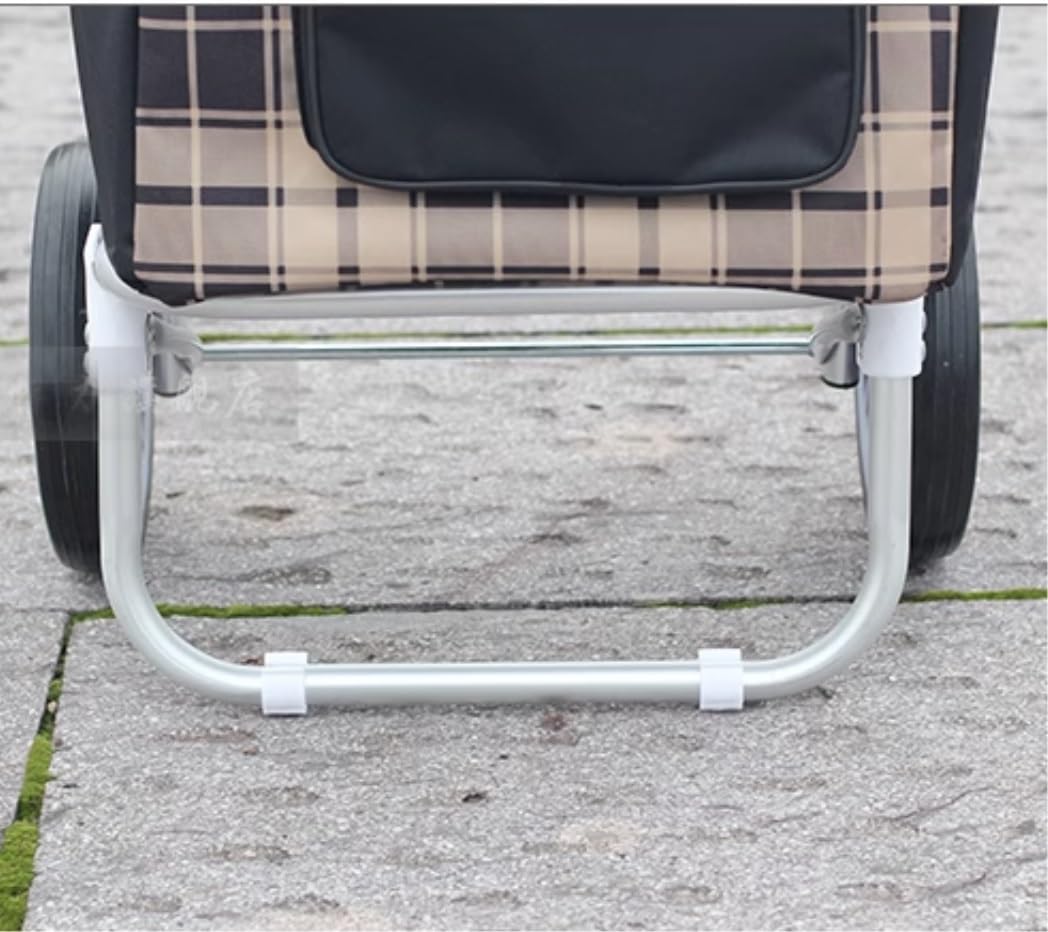 XDMINGY Folding Shopping Cart, Shopping Tote Cart Shopping Trolley Foldable Grocery Cart Folding Laundry Pull Cart with Wheels Fabric Bag Grocery Utility Carts