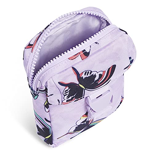 Vera Bradley Women's Recycled Lighten Up Reactive Convertible Belt Bag Sling Crossbody Bag, Lavender Butterflies, One Size
