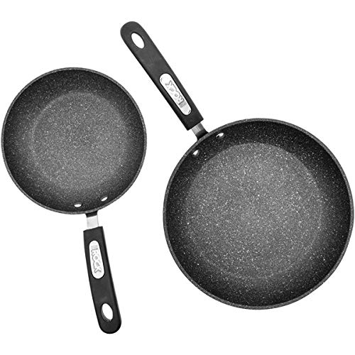 Starfrit The Rock Set of 2 Fry Pans with Bakelite Handles 060740-002-0000