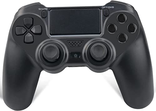 YsoKK Wireless Controller Compatible with PS4/Slim/Pro with Dual Vibration/6-Axis Motion Sensor/Audio Function(Black)