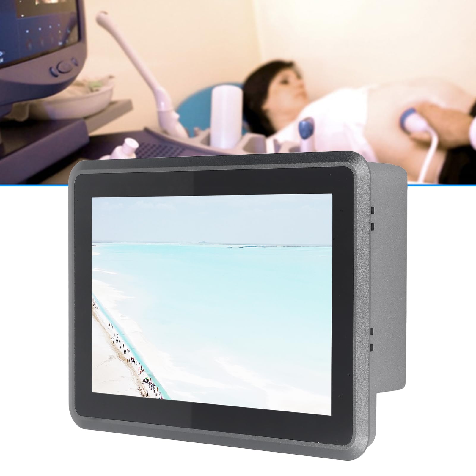 YWBL-WH 10.1in Rugged Touchscreen Tablet with Capacitive Screen, Industrial PC 100‑240V for Industrial Automation, Medical, Logistics (US Plug)
