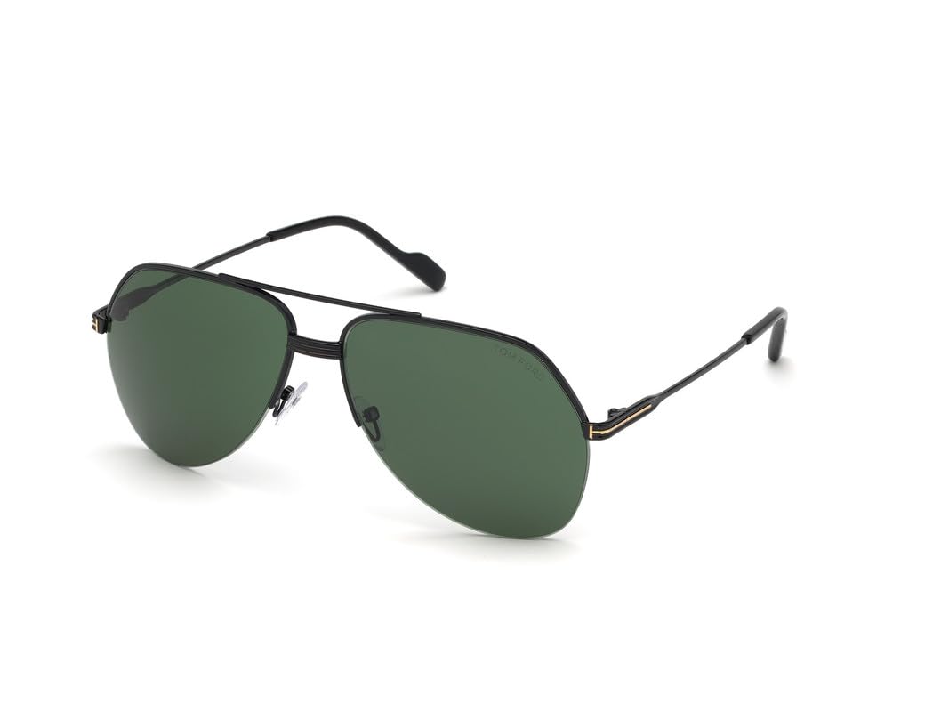 Tom Ford Aviator Sunglasses TF644 Wilder-02 01N Shiny Black 62mm FT0644