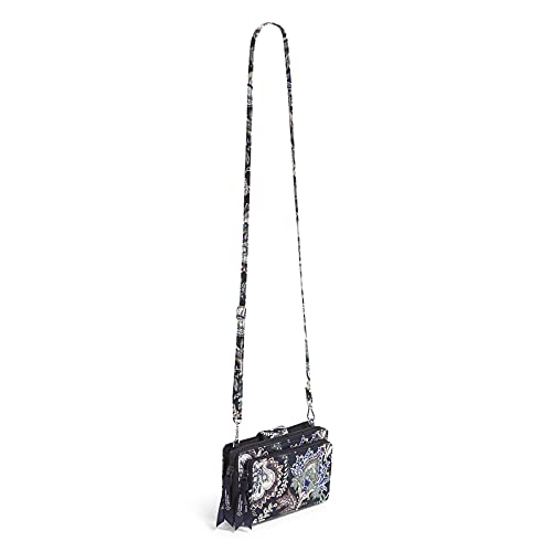 Vera Bradley Women's Cotton Deluxe All Together Crossbody Purse With RFID Protection, Java Navy Camo - Recycled Cotton, One Size