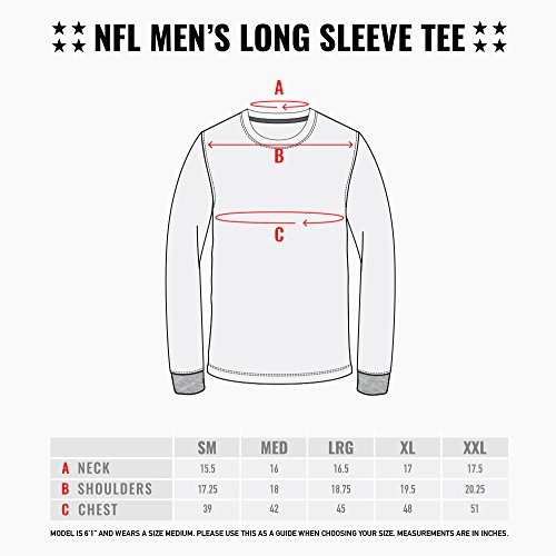 Ultra Game NFL Men's Super Soft Supreme Long Sleeve T-Shirt, New Orleans Saints, White, X-Large