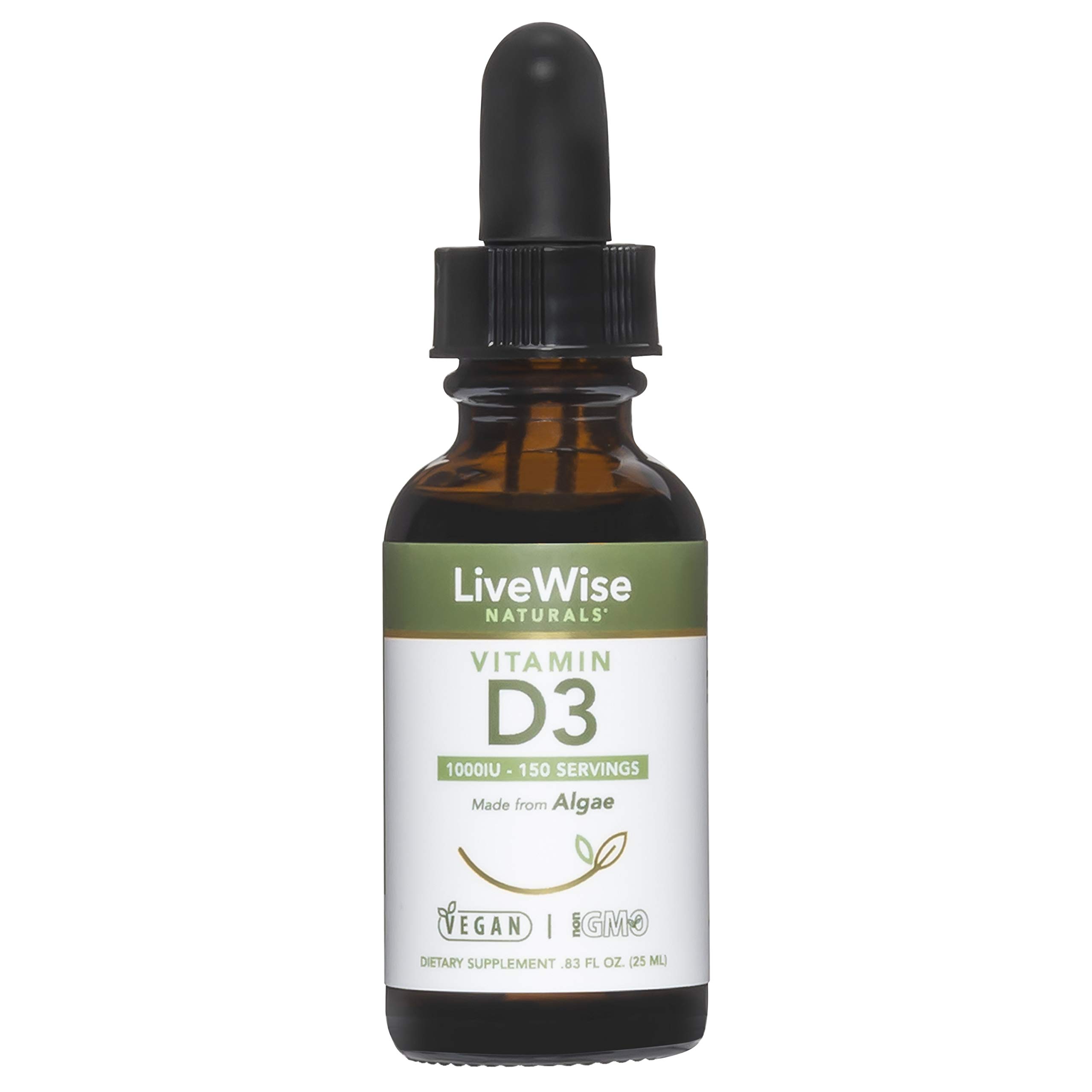 Vitamin D3 Liquid Drops, Vegan Friendly …