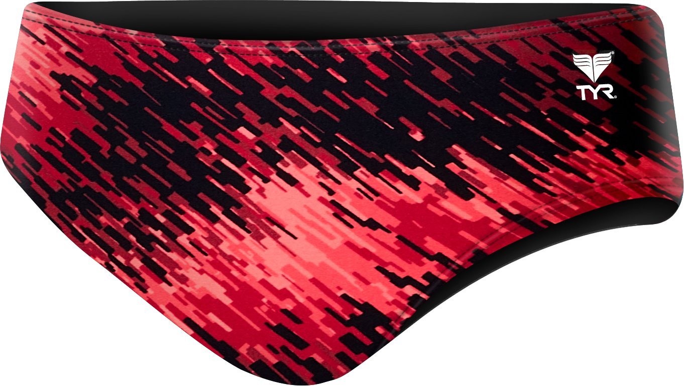 TYR Menâs Perseus Racer Swimsuit, Red, 28