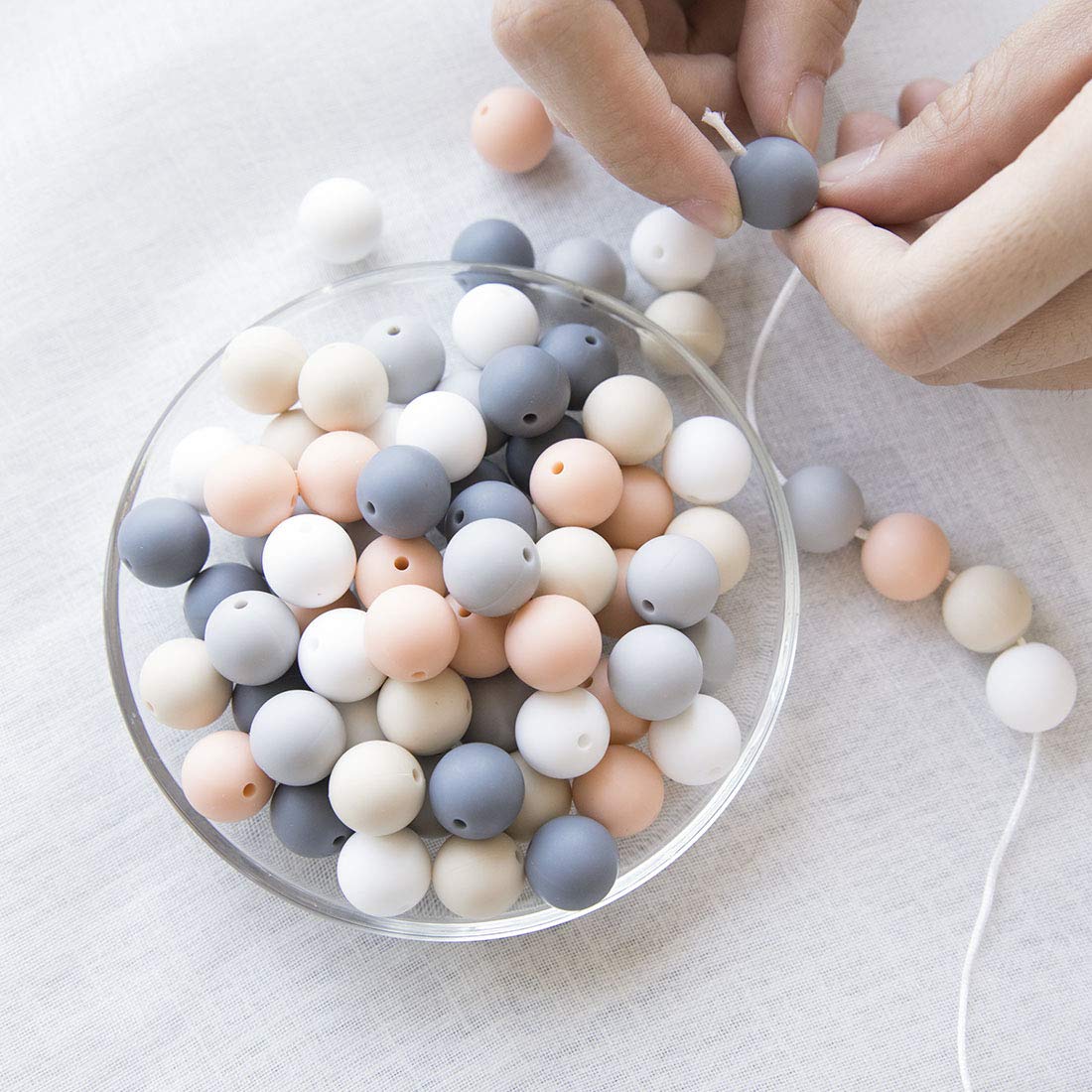 Silicone Beads Free BPA 15MM 50PC DIY Beads Accessories