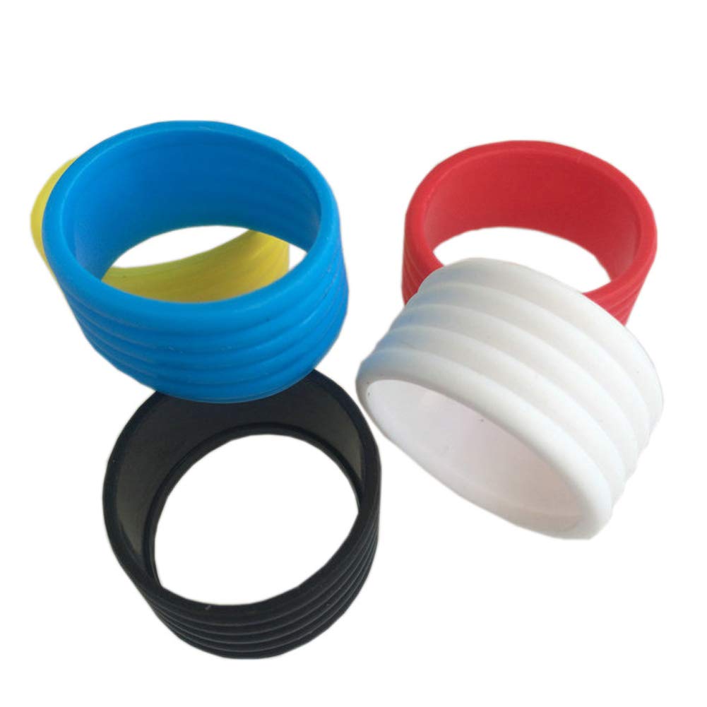 ruiycltd 5Pcs Sport Racket Handle Rubber Ring Stretchy Tennis Racquet Band Overgrips New Year's Gift White