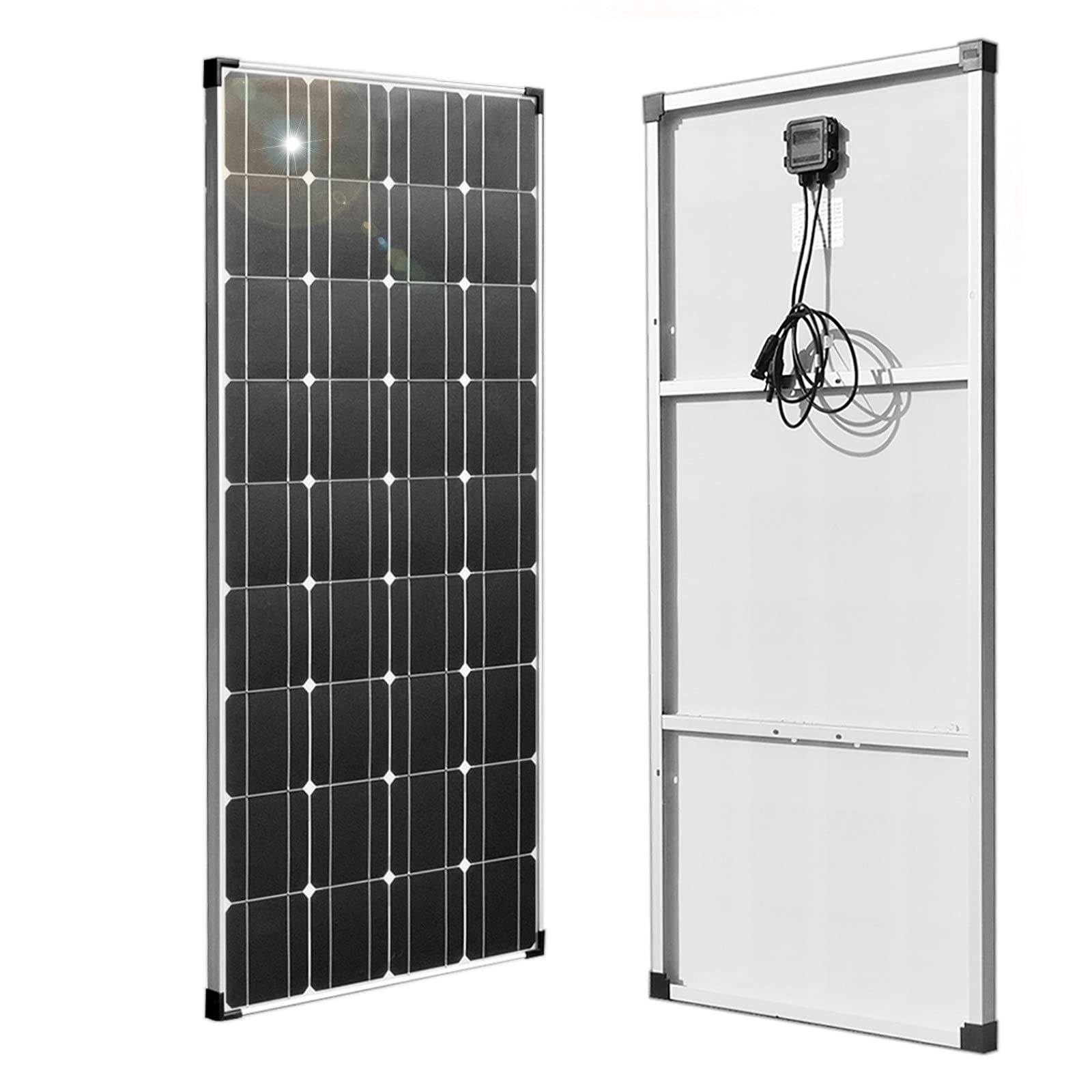 YUANFENGPOWER 100 watt Solar Panels with Border 100W 18V Monocrystalline for Camper RV Boat Caravan Cabin Tent Car