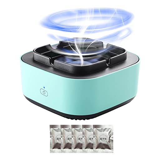 Rumia Smokeless Ashtrays for Cigarettes Indoor,2 in 1 Aromatherapy Multifunctional Negative Ion Air Fresher for Home,Office,Outdoor-Green5
