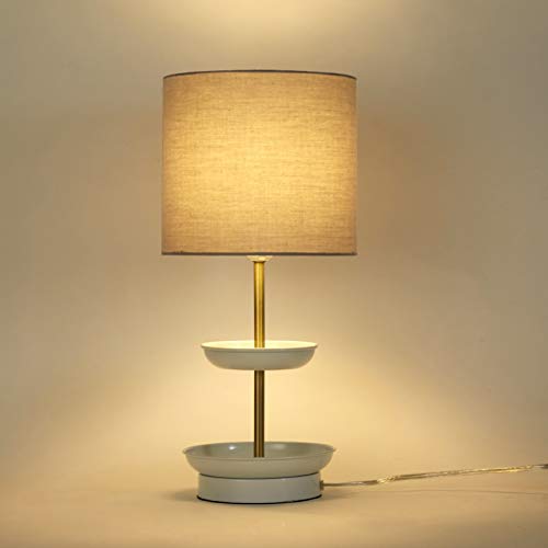 Urban Lifestyle Two Tier Lamp with Catch-All Base, Grey