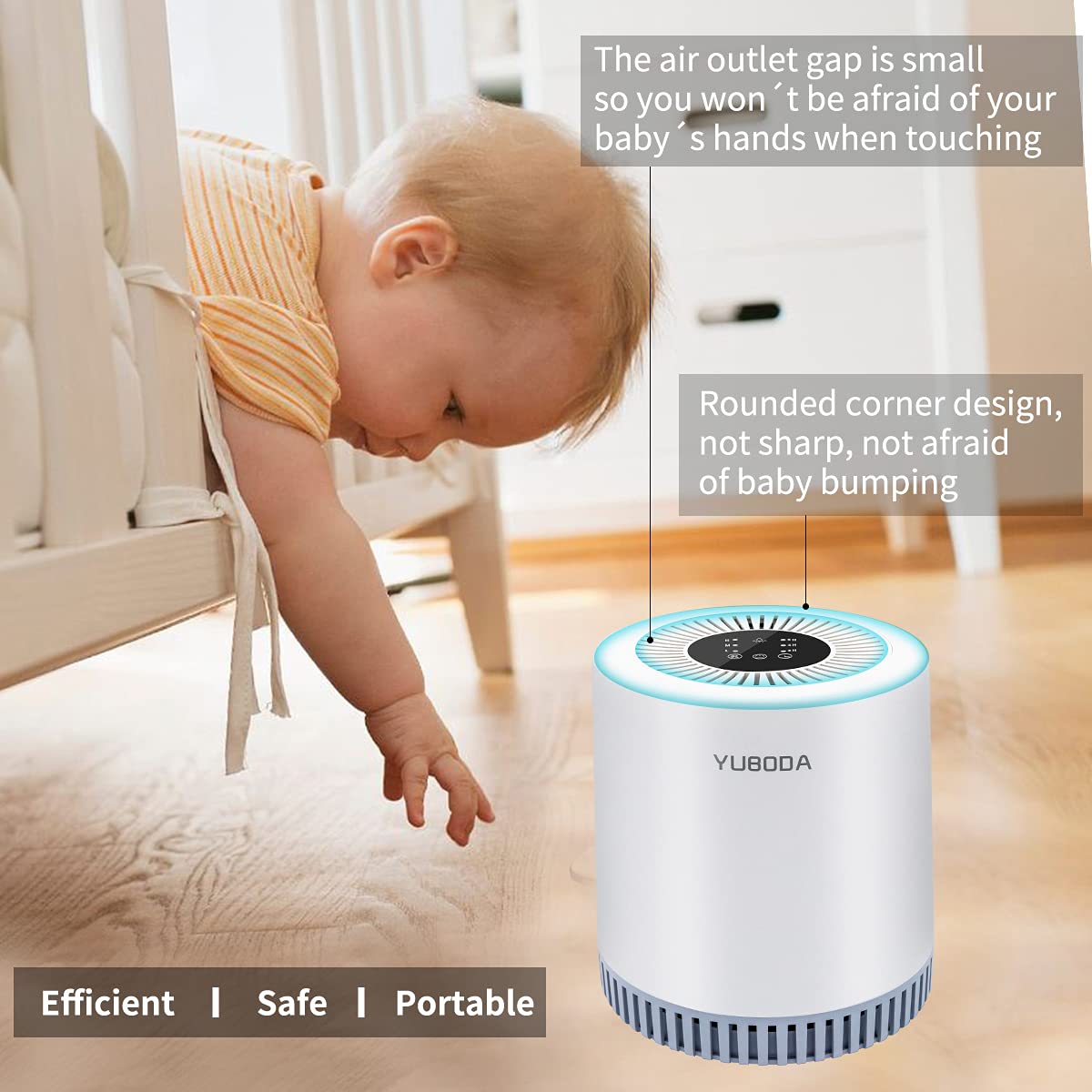 YUBODA Air Purifier for Home - Portable Small HEPA Air Purifier for Bedroom, Office, SY908(Available for California)