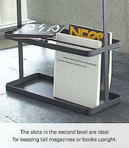 YAMAZAKI Storage Home Steel | End + Side Tables, One Size, Black