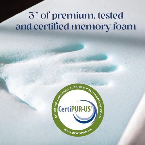 ViscoSoft 3 Inch Dusk Mattress Topper Twin - 3 Inch Mattress Pad CertiPUR-US Certified