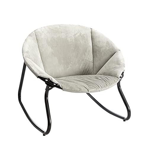 Urban Lifestyle Micromink Rocking Saucer Chair, Grey