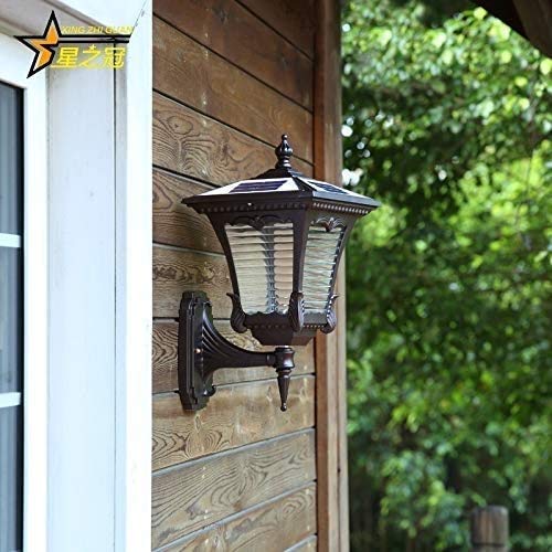 Zhangl Solar Wall Light Home Garden Light Outdoor Door Light Outdoor Wall Terrace Solar Light Waterproof Wall Sconce Wall Lantern