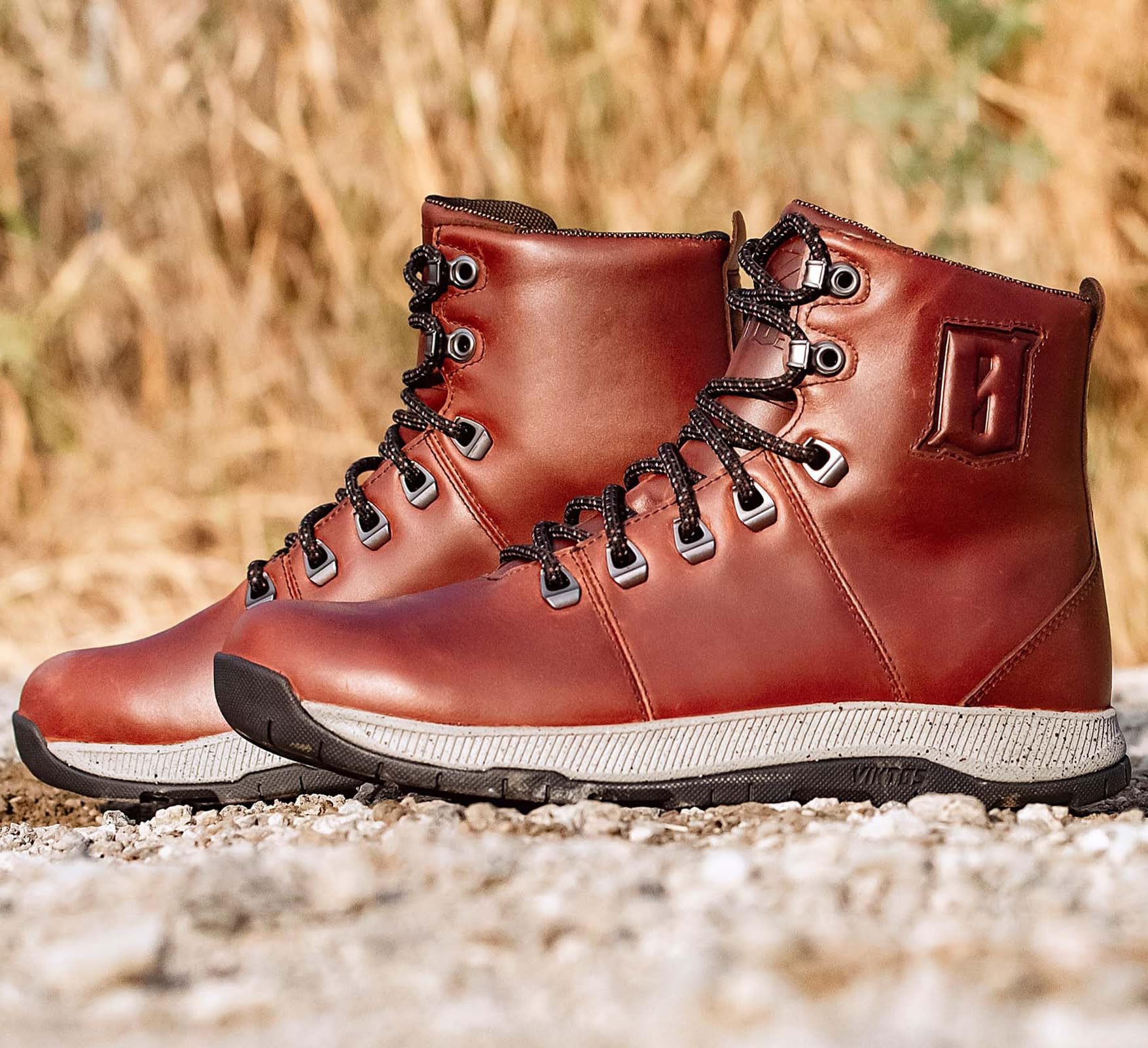 VIKTOS Men's Full-Grain Leather Mid-Height Breathable Actual Waterproof Boots, Gunstock, 10