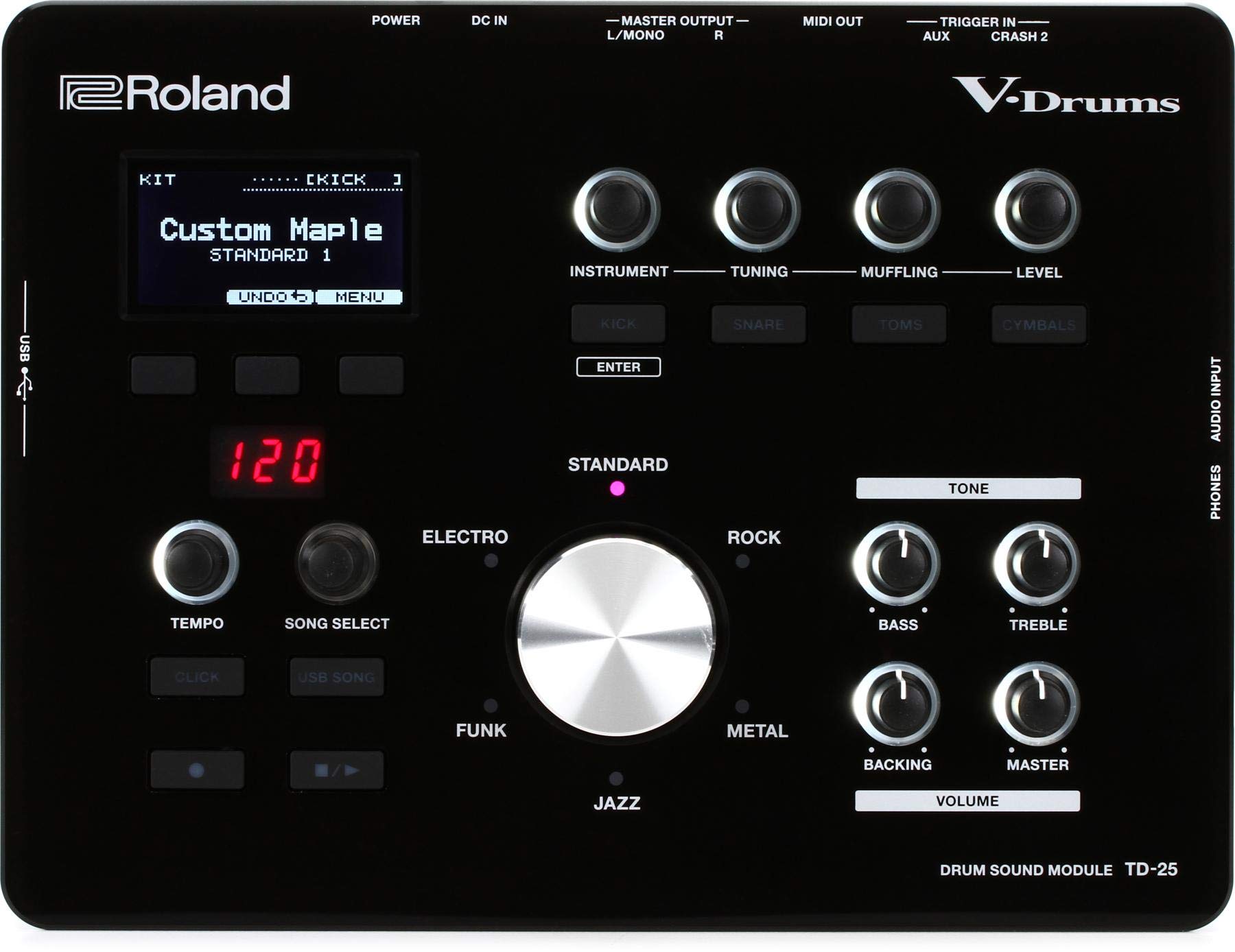 Roland TD-25 Electronic Drum Module With Pro-Level Sounds, Black