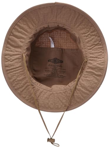 Tru-Spec Gen-II Adjustable Boonie Hat - Military Standard Issue - Adjustable Strap - 65/35 Polyester/Cotton Rip-Stop - Coyote - One Size Fits Most
