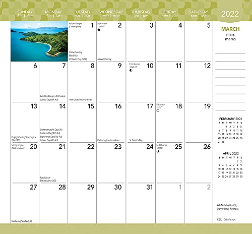 Tropical Islands 2022 3.5 x 6.5 Inch Two Year Monthly Pocket Planner, Scenic Travel Photography
