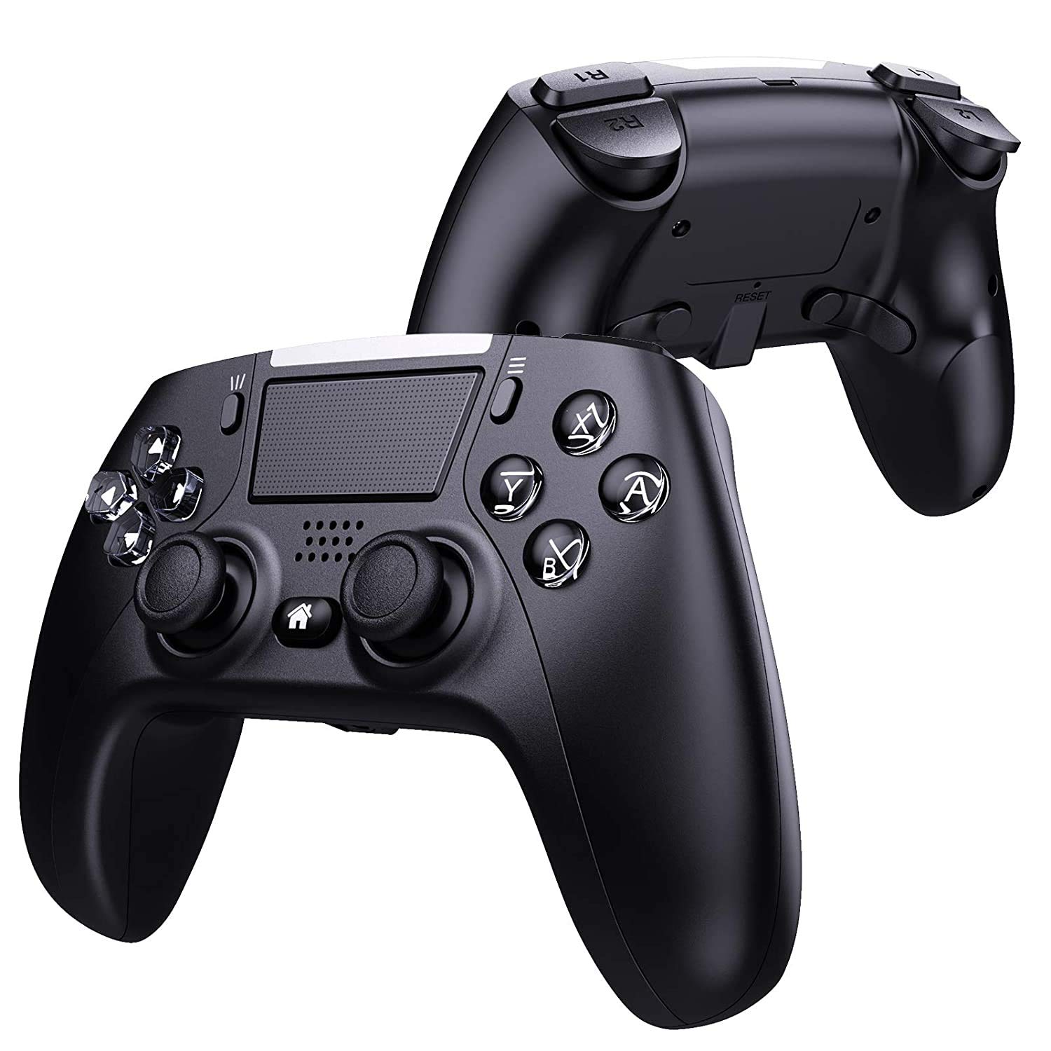 UeeVii PS4 Controller with Back Paddles, Wireless Game Controllers for Playstation 4 PS4 Pro PS4 Slim with Back Button for Custom Mapping Dual Shock Six-axis Audio Function Touch Pad 1000mAh Battery