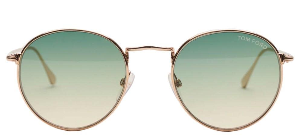 Tom Ford Oval Sunglasses TF649 Ryan-02 28P Gold 52mm FT0649