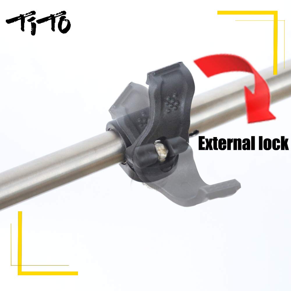 TiTo Titanium Trekking Pole Outdoor Camping GR9 Titanium Alloy Lightweight Hiking Telescopic Stick Walking Trekking Pole (Internal Wu Rod tip)
