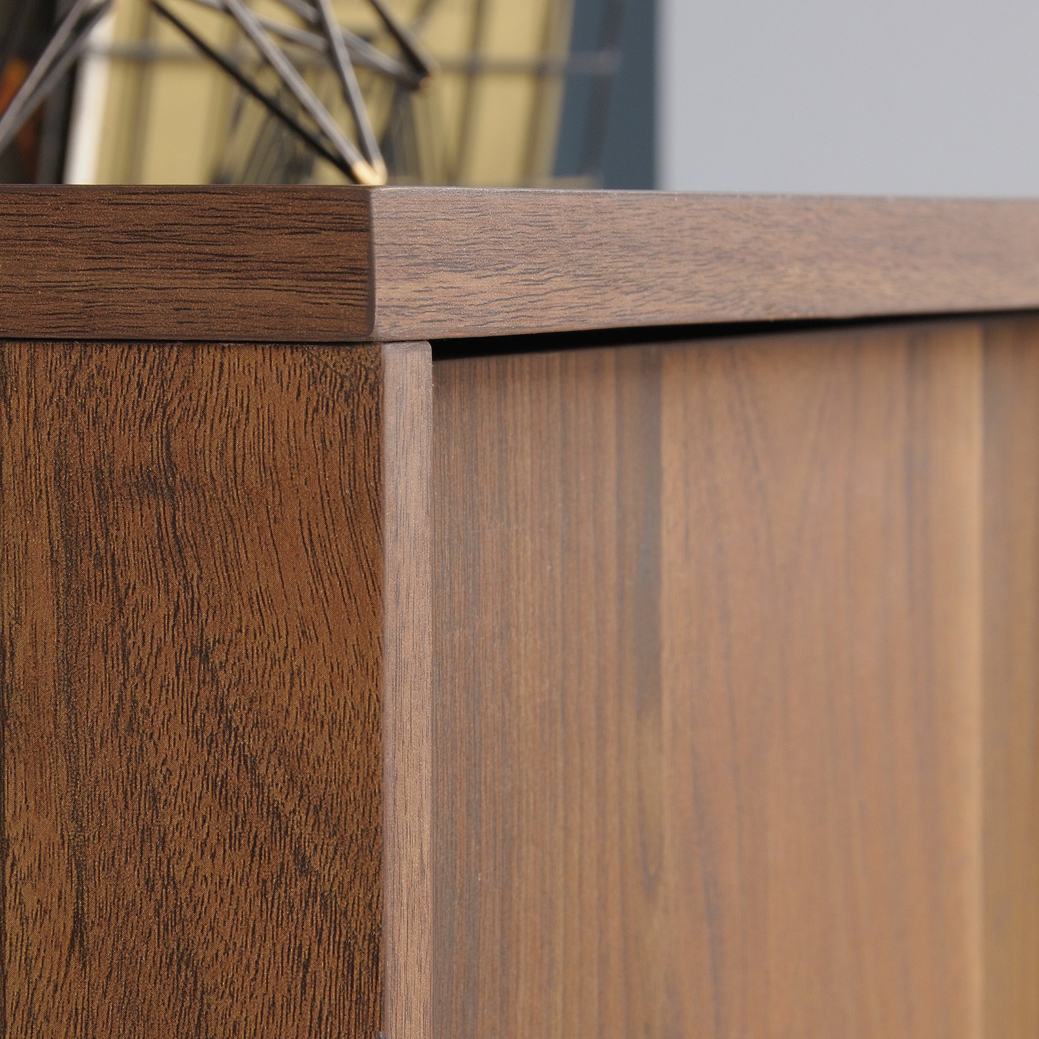 Sauder Clifford Place Storage Cabinet with File, Grand Walnut Finish