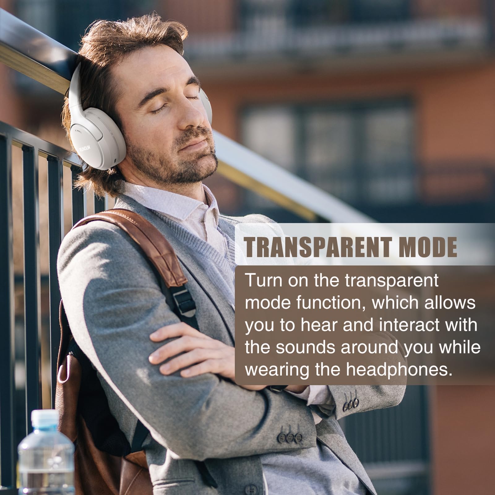 RUNOLIM Hybrid Active Noise Cancelling Headphones, 70H Playtime, Built-in Microphone, Bluetooth Wireless Over Ear Foldable Headphones with HiFi Audio, Home Travel Office