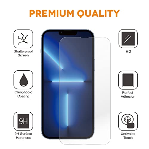 Xréel Platinum Shield Compatible with [iPhone 13 Pro Max], Tempered Glass Screen Protector and Camera Lens Protector (2 Pack), 9H Hardness, Scratch Resistance, Ultra HD, Bubble Free, Case friendly and Easy to Install. (Installation Aid Tool Included)