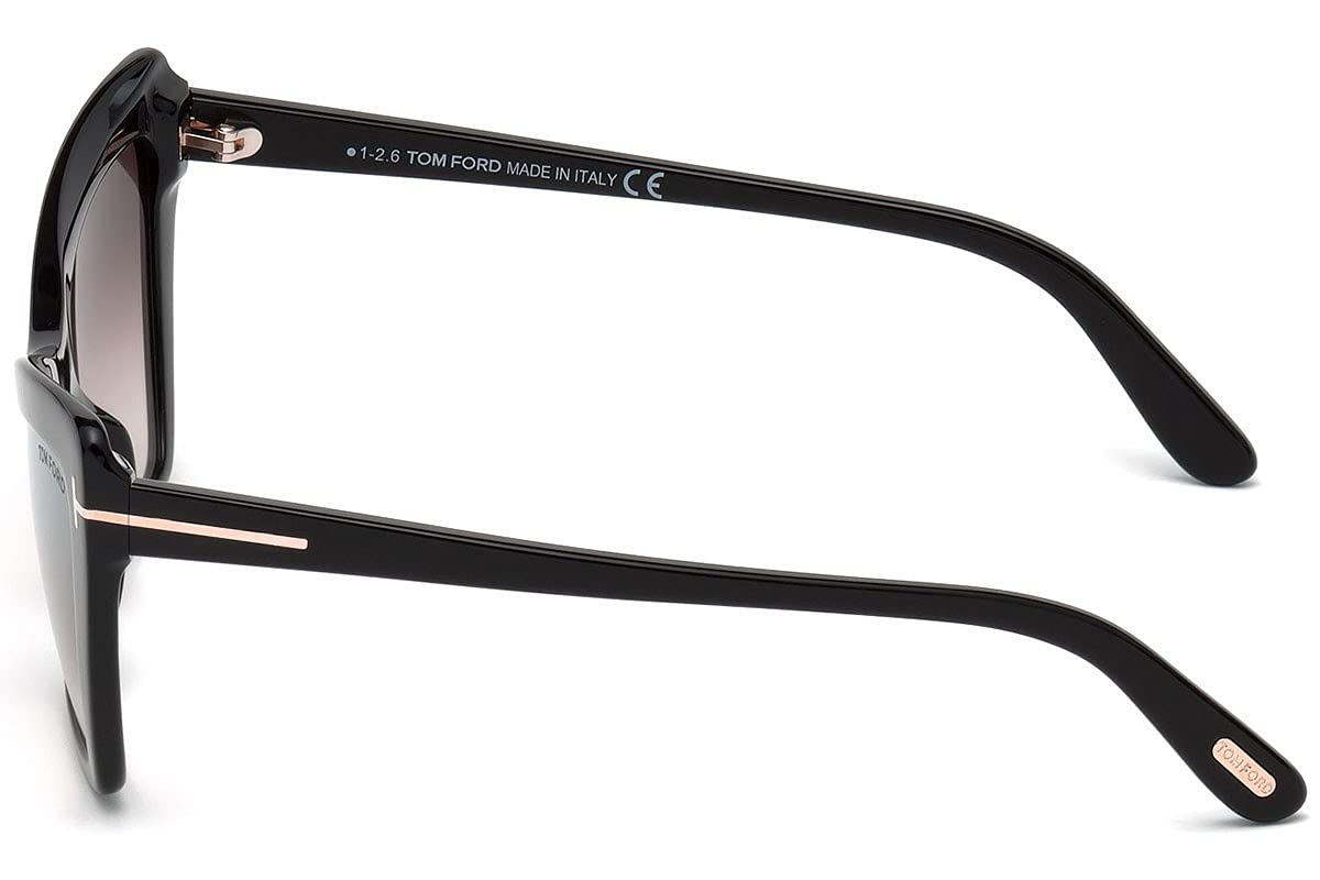 Tom Ford VALESCA Brown Mirror Cat Eye Ladies Sunglasses FT0555-01G