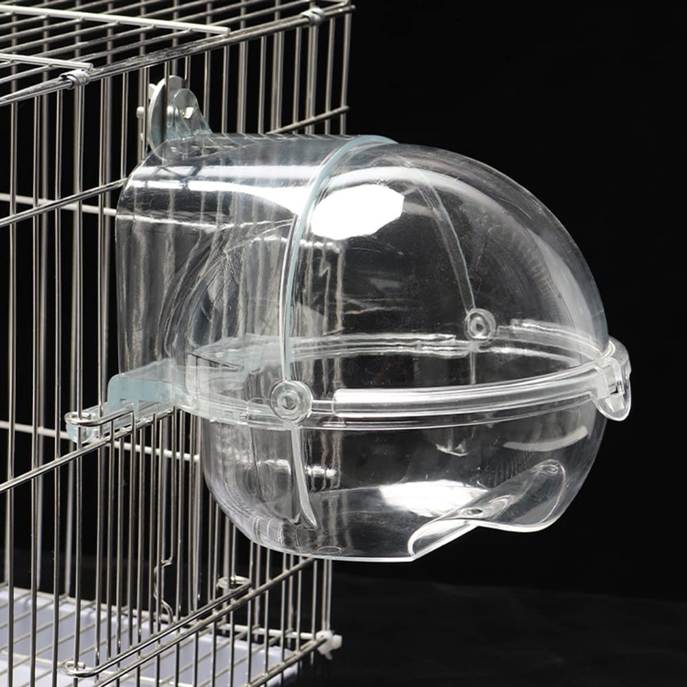 Shuoxpy Bird Bath Cage Parrot Bath Box Bird Cage Accessory Supplies Bathing Tub Bird Bathing for Lovebirds Canaries Cockatiel Budgerigars Parakeets