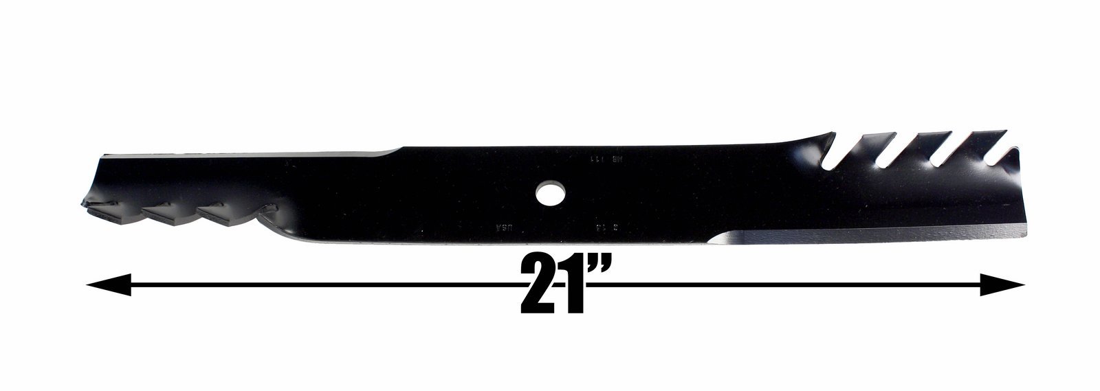 USA Mower Blades (3 MB111BP for Scag A48111, A48304, 481708, 482879 Length 21 in. Width 2-1/2 in. Thickness .204 in. Center Hole 5/8 in. 60" 61" Deck