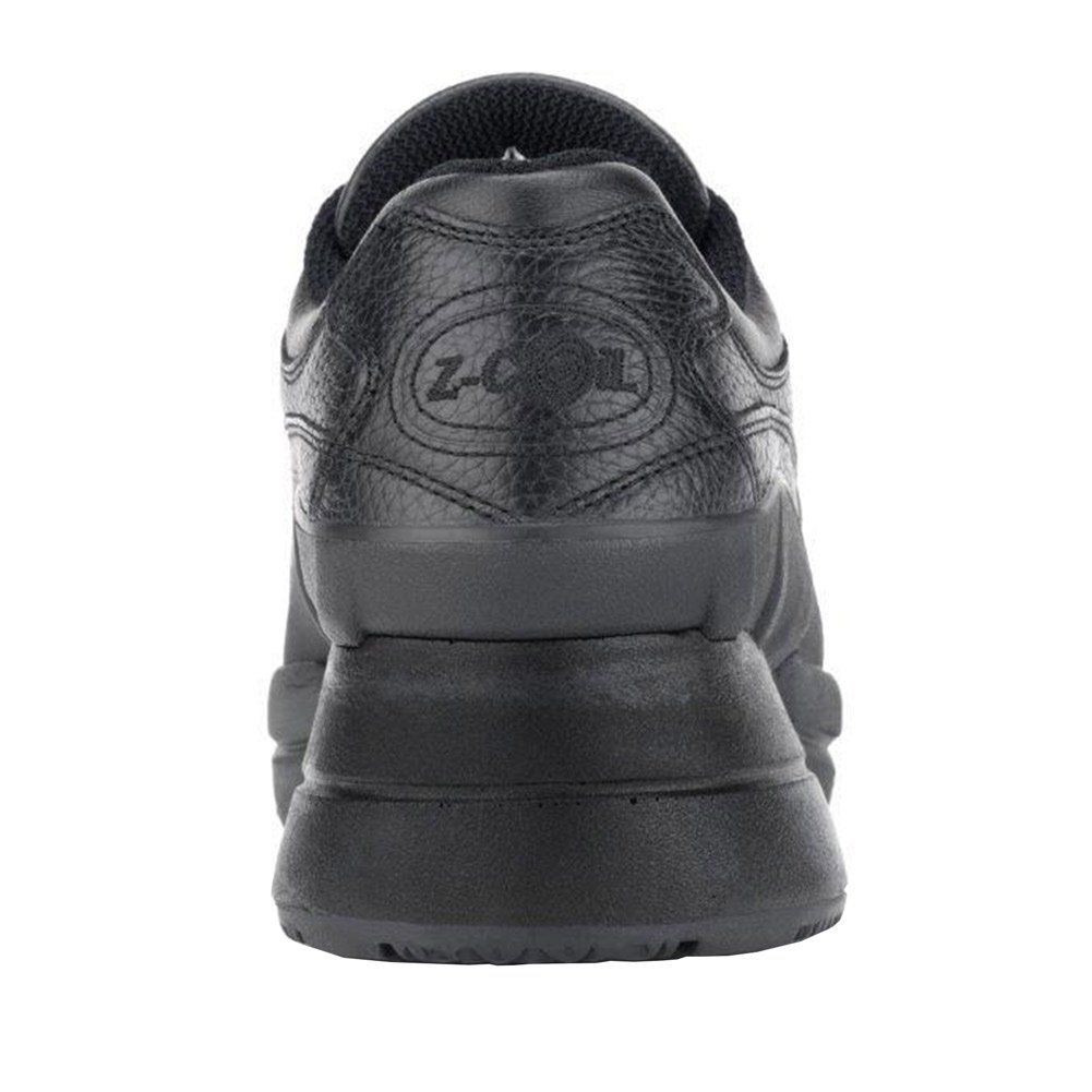 Z-CoiL Women's Legend Slip Resistant Enclosed Coil Black Leather Tennis Shoe 8 C/D US