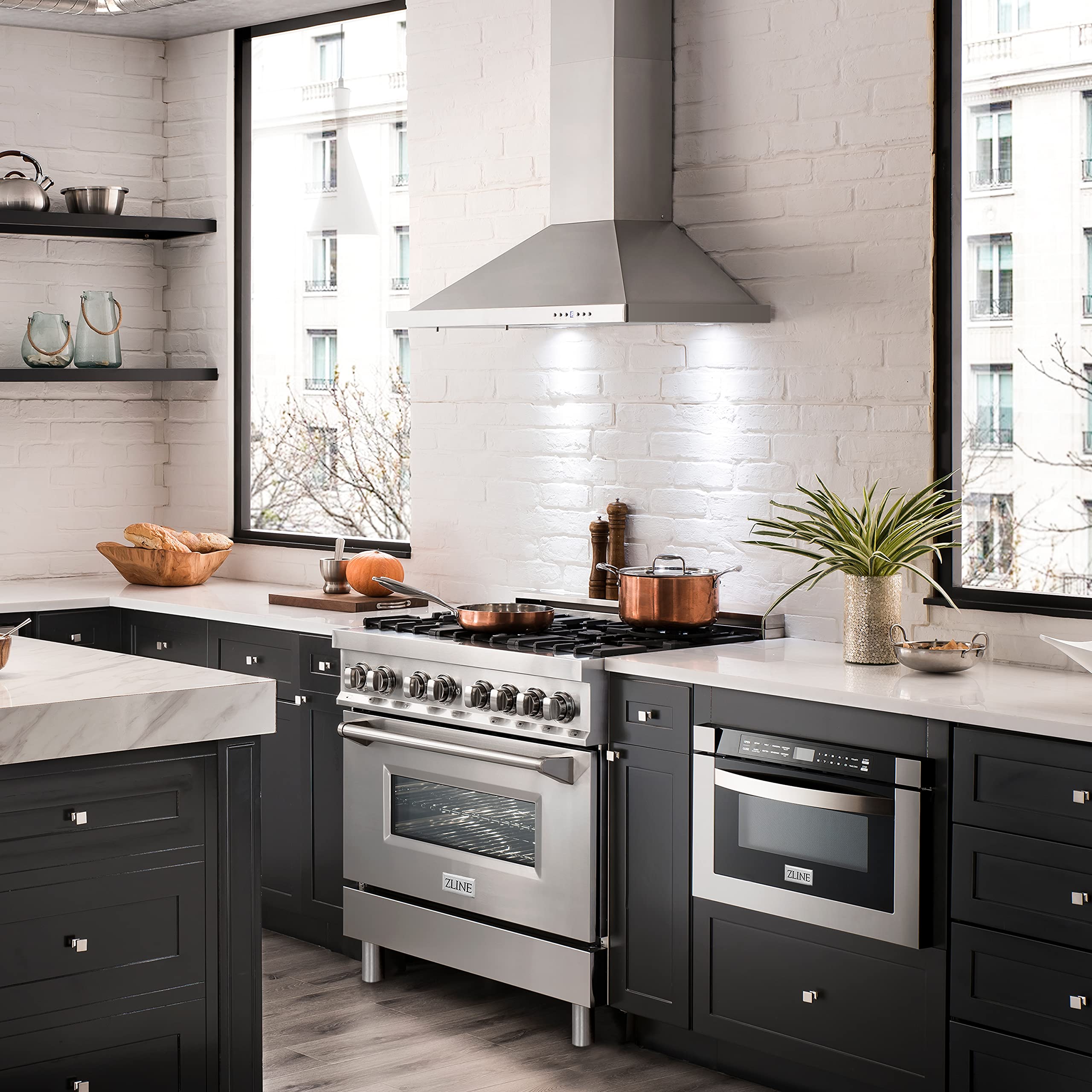 Z Line KB-36 Stainless Steel Wall Mount Range Hood, 36-Inch