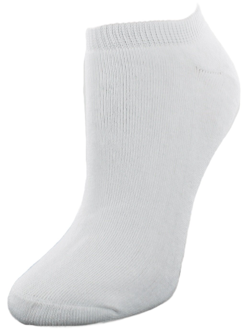 Sof Sole All Sport No Show Athletic Performance Socks for Men and Women (6 Pairs), Women's 5-10, White