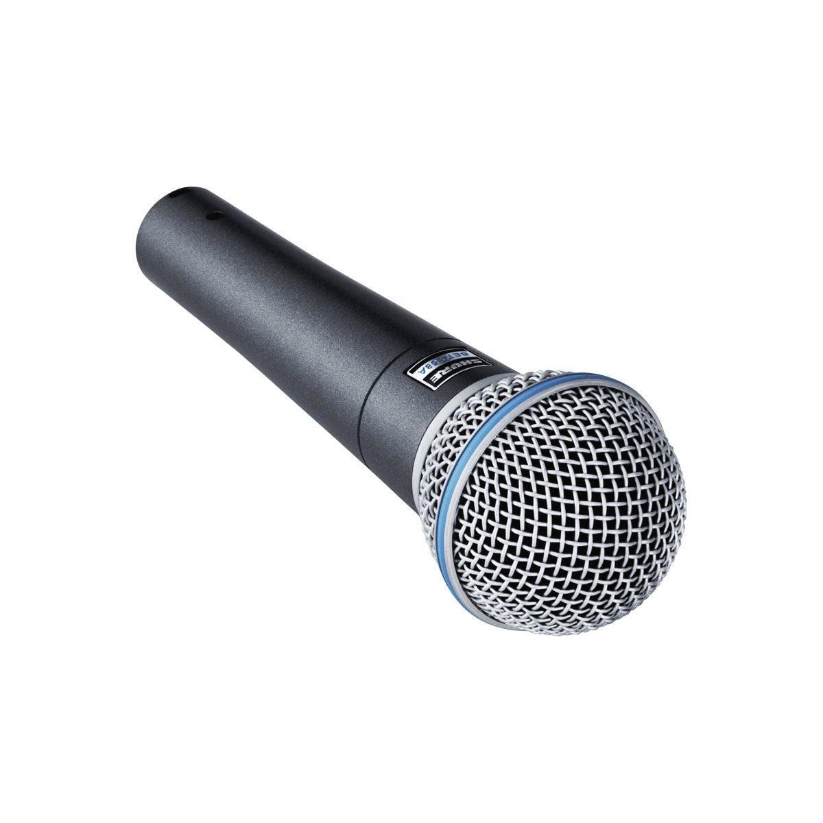 Shure BETA 58A Vocal Microphone - Single Element Supercardioid Dynamic Mic for Stage and Studio, Includes A25D Adjustable Stand Adapter, 5/8β to 3/8β (Euro) Thread Adapter and Storage Bag