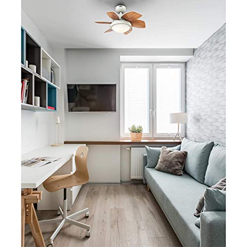 Westinghouse Lighting 7224700 Quince Indoor Ceiling Fan with Light, 24 Inch, White (Renewed)