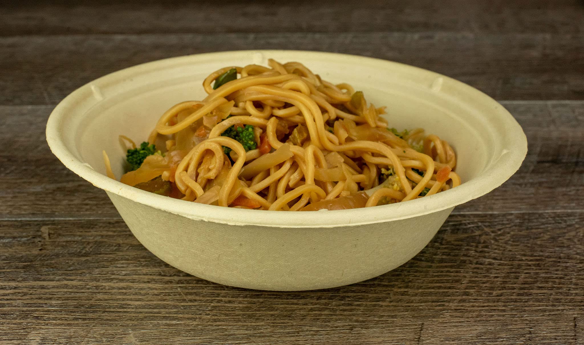 Tellus Products, Eco-Friendly (125-Count) 12 Oz Disposable Bowls - Compostable, Durable Tableware - Grown & Made in the USA - No PFAS Added (Natural Color)