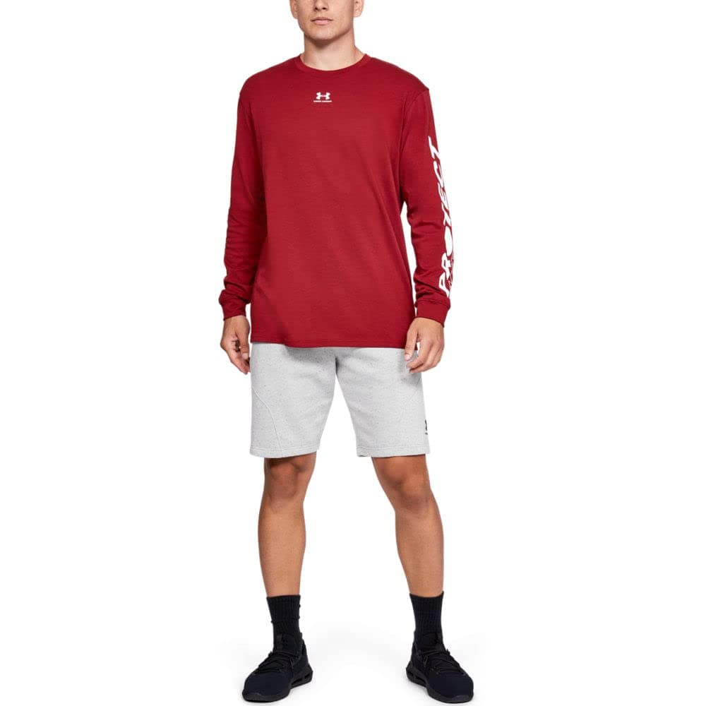 Under Armour Men's UA Speckled Fleece Shorts SM White
