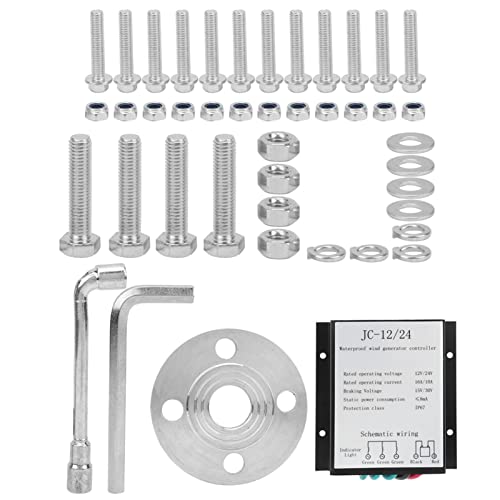 Wind Genertor, 6 Blades Wind Turbines Kit Generator, with Small Power Supply for Mobile Room Boats Cabin, 100W, Tools (12V)