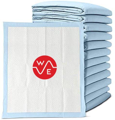 Wave Disposable Underpads - Incontinence Pads, Bed Covers, Chux - Thick, Super Absorbent Protection for All Ages - Reliable and Convenient Disposable Bed Pads - 23'' X 36'' (60-Count)