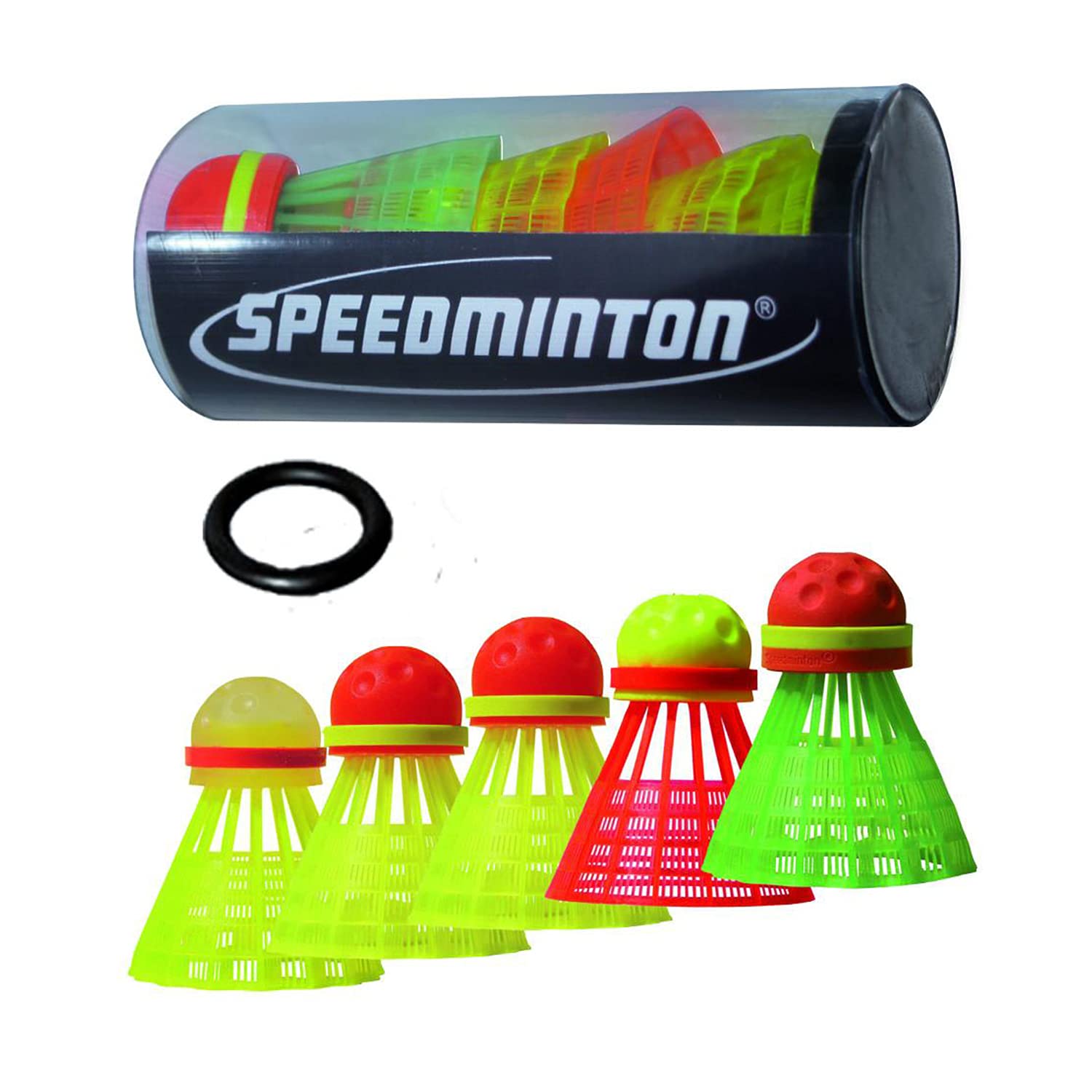 Speedminton S900 Set - Original Speed Badminton/crossminton Professional Set with 2 Carbon Rackets incl. 5 Speeder, Playing Field, Incl Bag