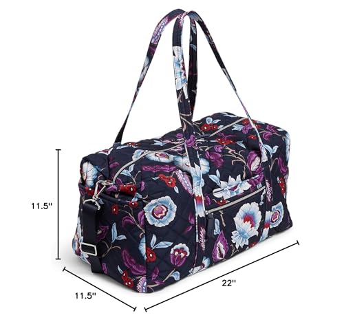 Vera Bradley Women's Performance Twill Large Travel Duffle Bag, Mayfair in Bloom, One Size