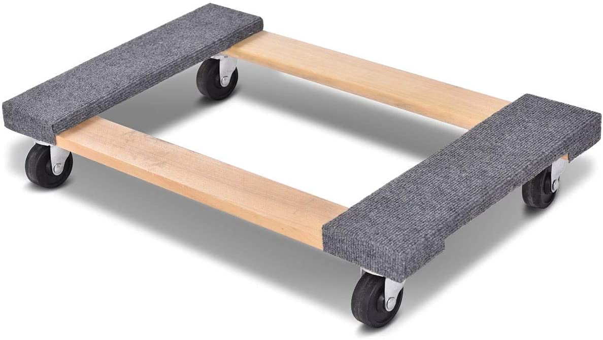 Toolsempire Furniture Dolly Cart with 4 Wheels Pack of 2, 30” x 18” Moving Dolly Heavy Duty Mover with Carpet End, 1000 Lbs Capacity