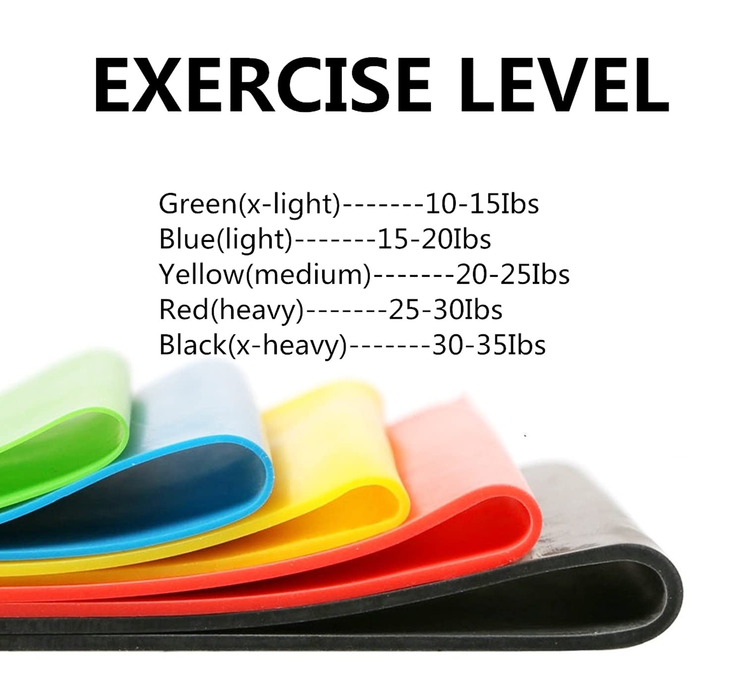 Resistance Exercise Bands Workout Bands Loop Bands Booty Bands for Legs and Butt, Yoga,Home,Fitness, Stretching,Physical Therapy, Pilates Flexbands with Instruction Guide and Carry Bag