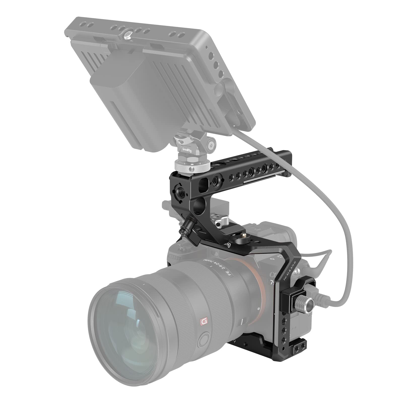 SMALLRIG Camera Cage Kit Master Kit for Sony Alpha 7S III / A7S III / A7S3 with HDMI Cable Clamp, NATO Rail, NATO Top Handle - 3009