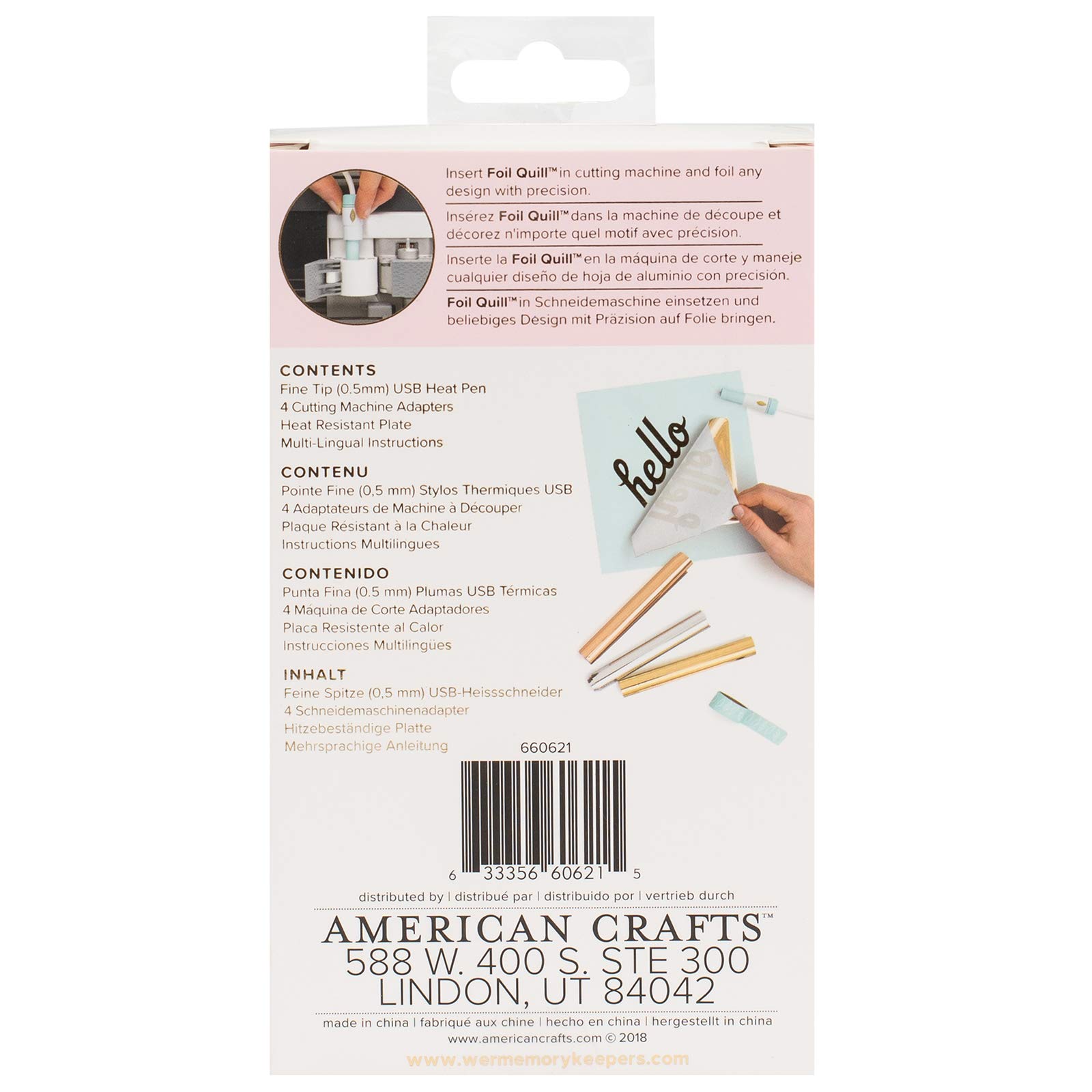 We R Memory Keepers Foil Quill Fine Tip Pen, Make Custom Designs for Planners, Journals, Cards, Scrapbook Pages, and More, Heat-resistant Grip, On-The-go USB Plug, Craft Projects