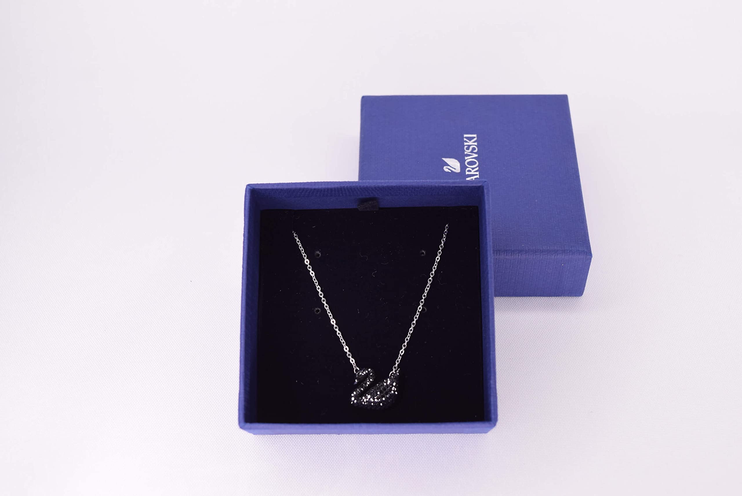 SWAROVSKI Iconic Swan Pendant Necklace Black/Teal One Size